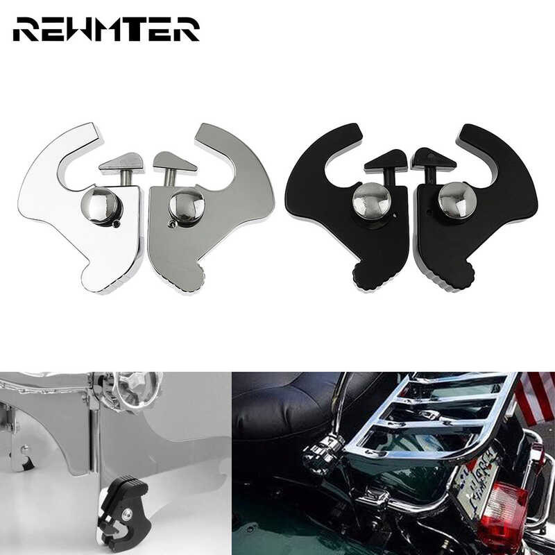 Motorcycle Detachable Rotary Sissy Bar Lage Rack Docking Latch Clips ...