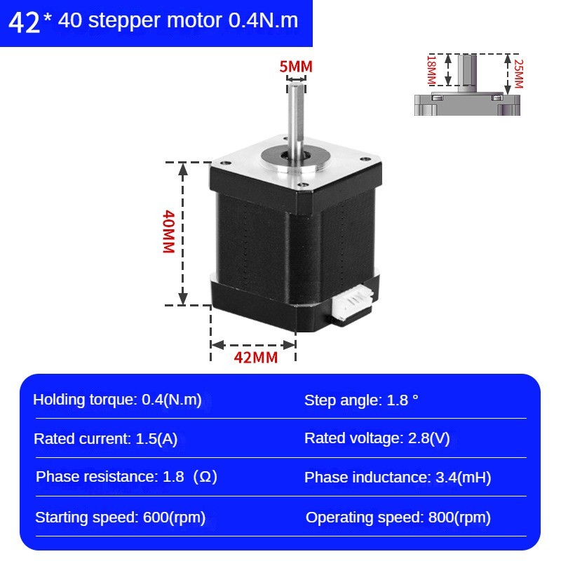 42 Stepper Motor 17HS4401 Mini AC Motor Suitable for 3D Printer High ...