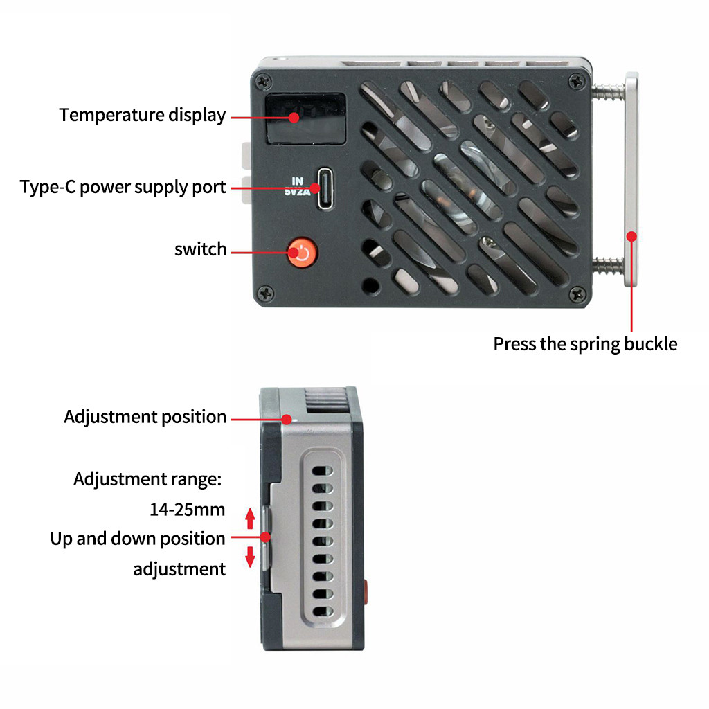 Camera Cooling Fan Camera Cooler Radiator For Sony Canon FUJI ZV-E1 ...