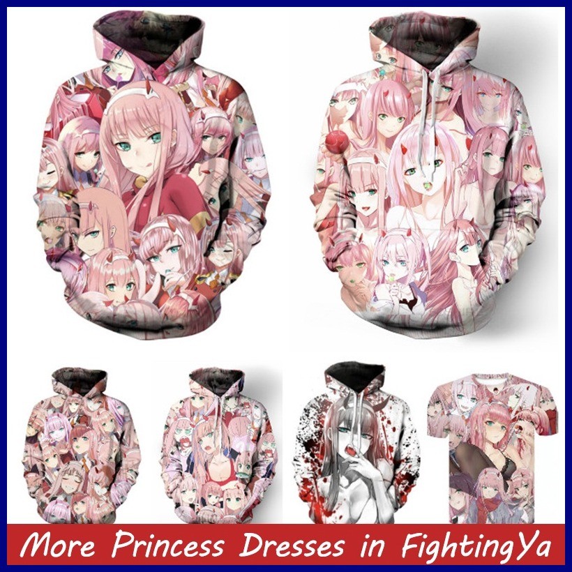 Anime DARLING in the FRANXX Hoodies Jacket Cosplay Costume ZERO TWO ...