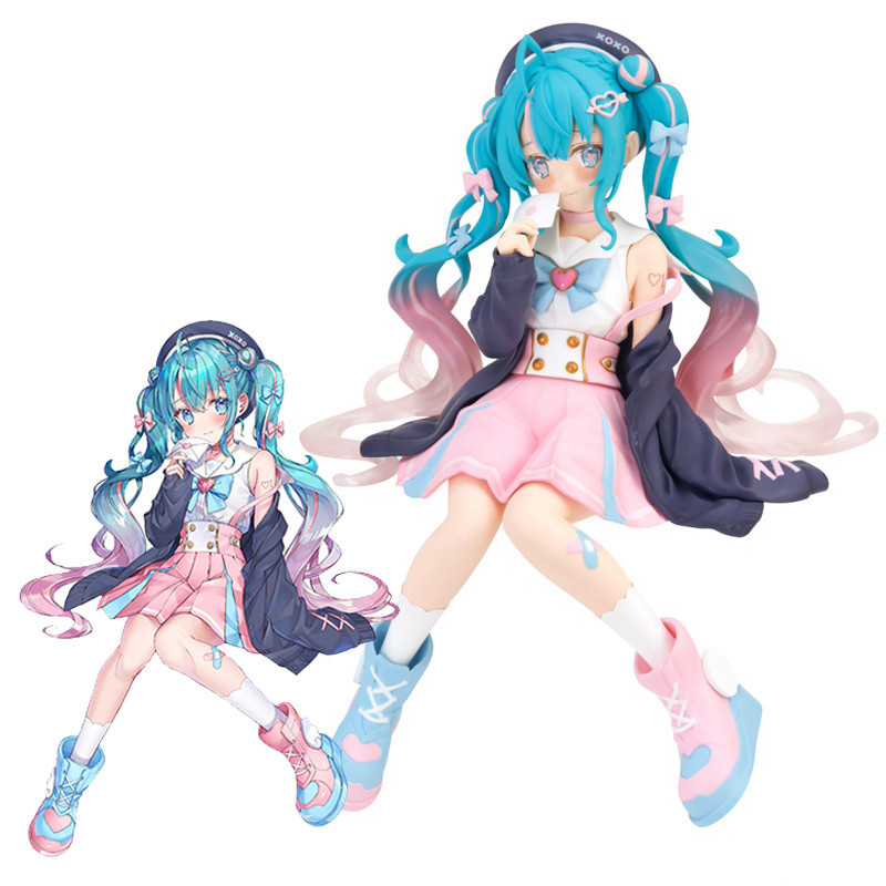 14CM Hatsune Miku Virtual Idol Singer Anime Figure Two-Dimensional ...