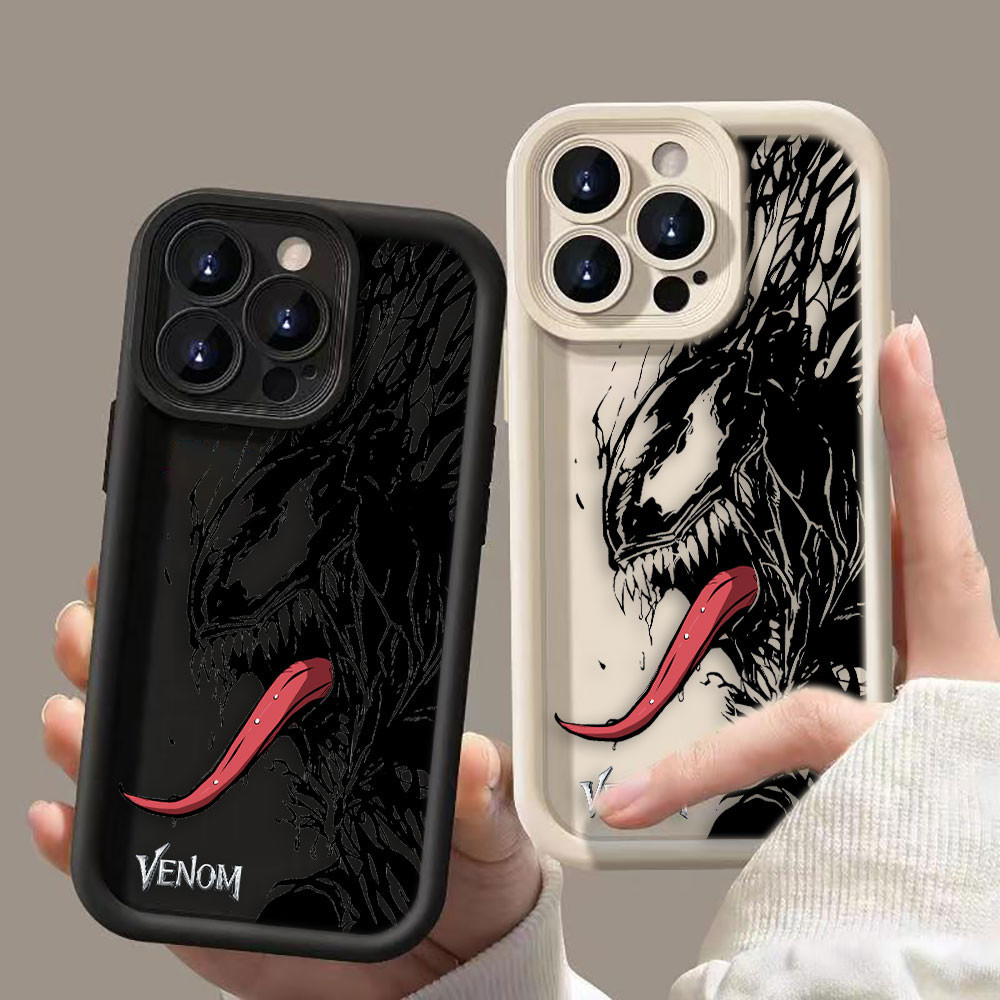 Marvel Hero Venom Deadpool Comics A Angel-eye Step Silicone Phone Case ...