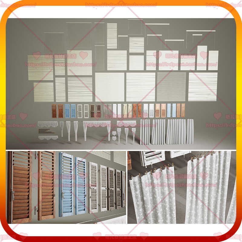 UE5 Unreal 5 Building Window Curtains Decoration Louvers Elevating ...