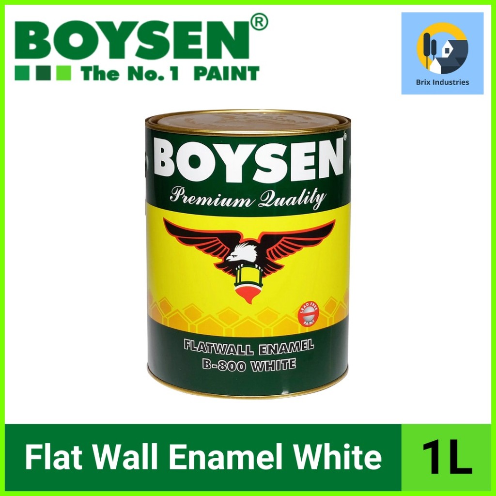 Boysen Flat Wall Enamel White B-800 1 Liter for Wood and Metal Primer ...