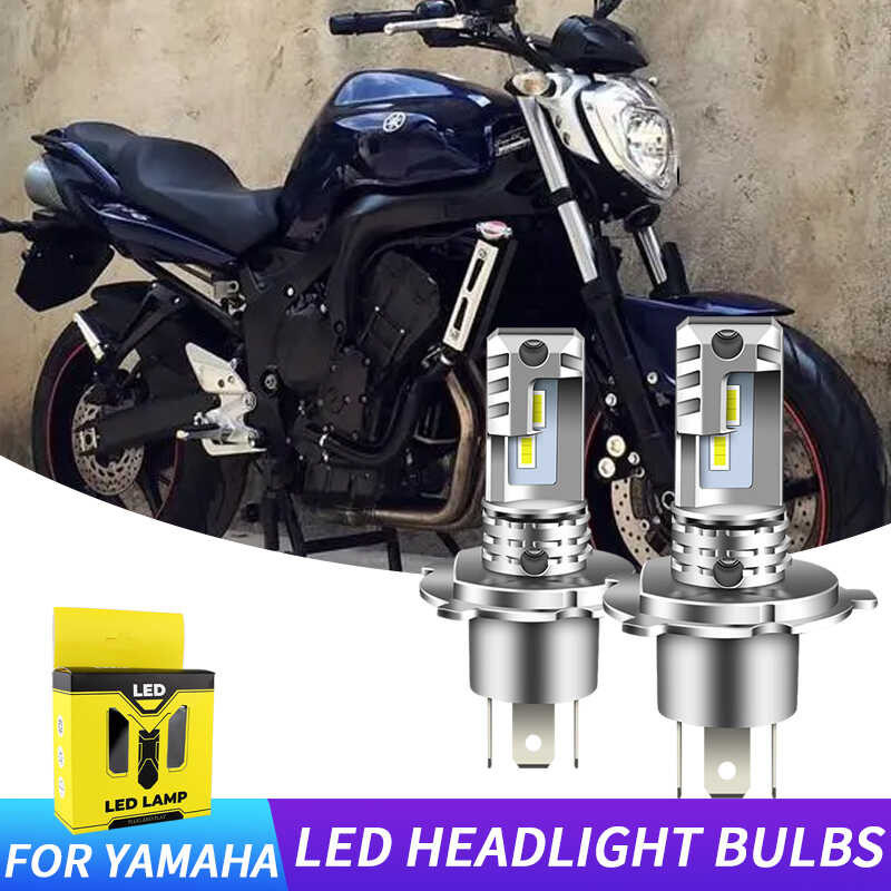Yamaha Fz6n H4 9003 Hs1 Motorcycle LED Headlight Bulb, High Beam At Bo, 12000Lm, 6000K, Caus, 2 ...