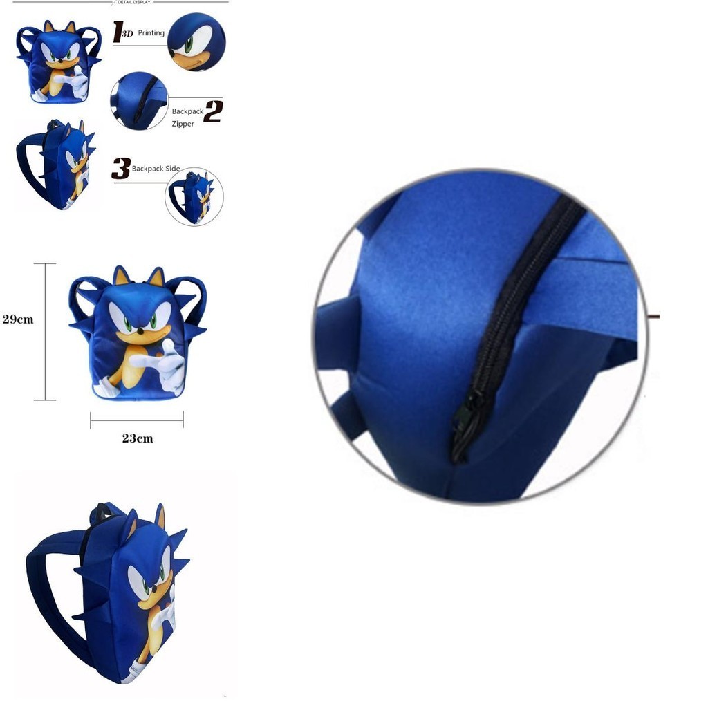 Sonic The Hedgehog Kids Backpack Perfect For School And Adventures Easy ...