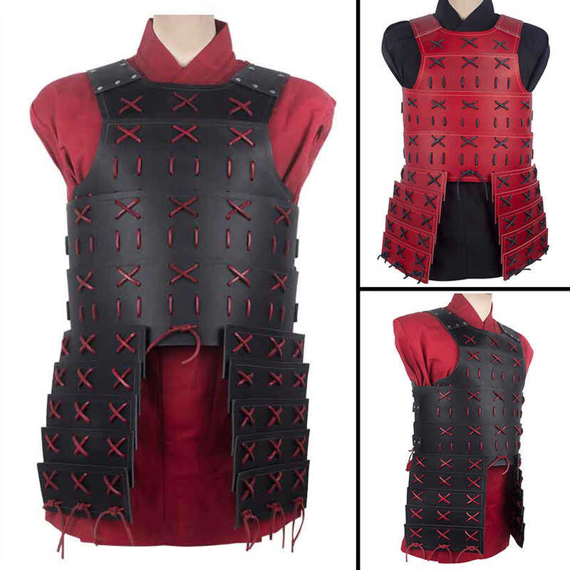 Medieval Ronin Samurai Leather Body Chest Armor Viking Knight Cosplay Costume Cuirass Steampunk ...