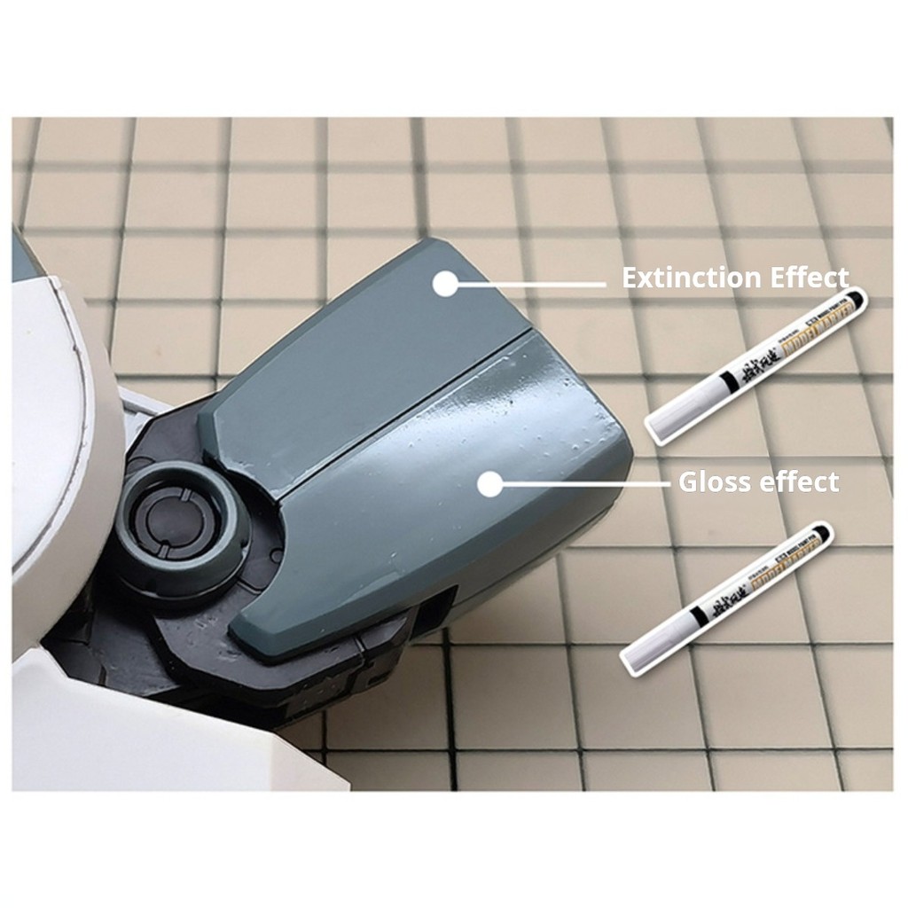 MS047 Matte Bright Environmentally Water Based Protective Paint Model Marker Erase Pen 0.7MM-3MM ...