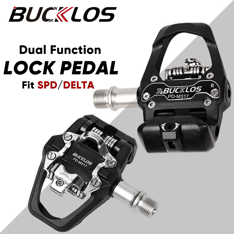 BUCKLOS Road Mountain Bike Self-lock Pedal Fit SPD LOOK Delta 9/16 ...