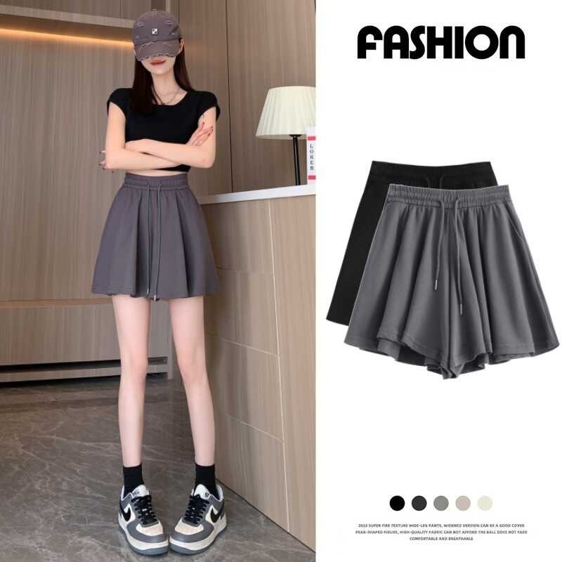 2025 Summer New Grey Ballet Style Shorts for Women, Thin, High Waist ...
