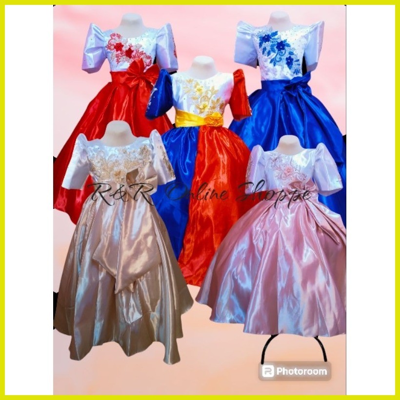 ♀ Filipiniana dress for Kids/Actual Photo ( Buwan ng Wika / UNITED NATION) | Shopee Philippines