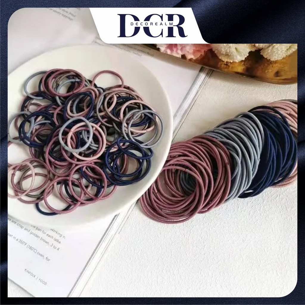 DCR 100Pcs/Pack Small Hair Bands Elastic Rubber Band Scrunchie Ponytail Holder Gum Hair ...
