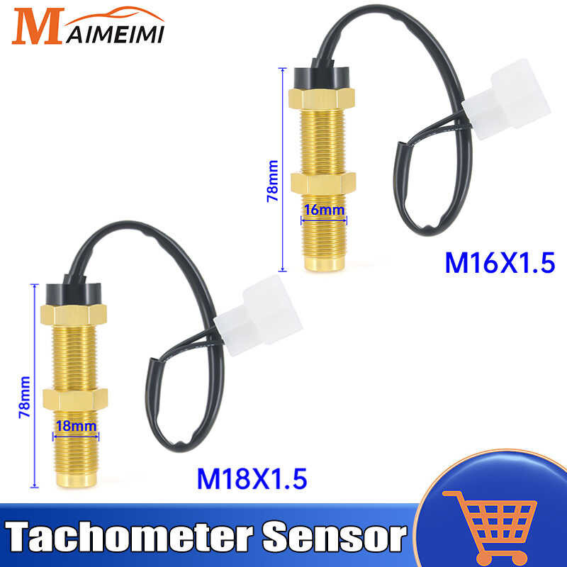 M16 M18 Tachometer Sensor RPM Tachometer Gauge 12V/24V Sensor Car Boat ...