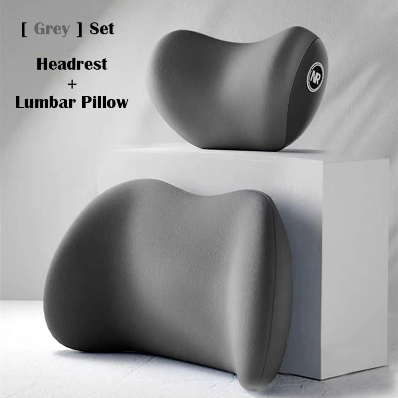 【Headrest & Lumbar Pillow】 Toyota Relieve Fatigue - Protect Neck & Shoulders - Memory Foam Core ...
