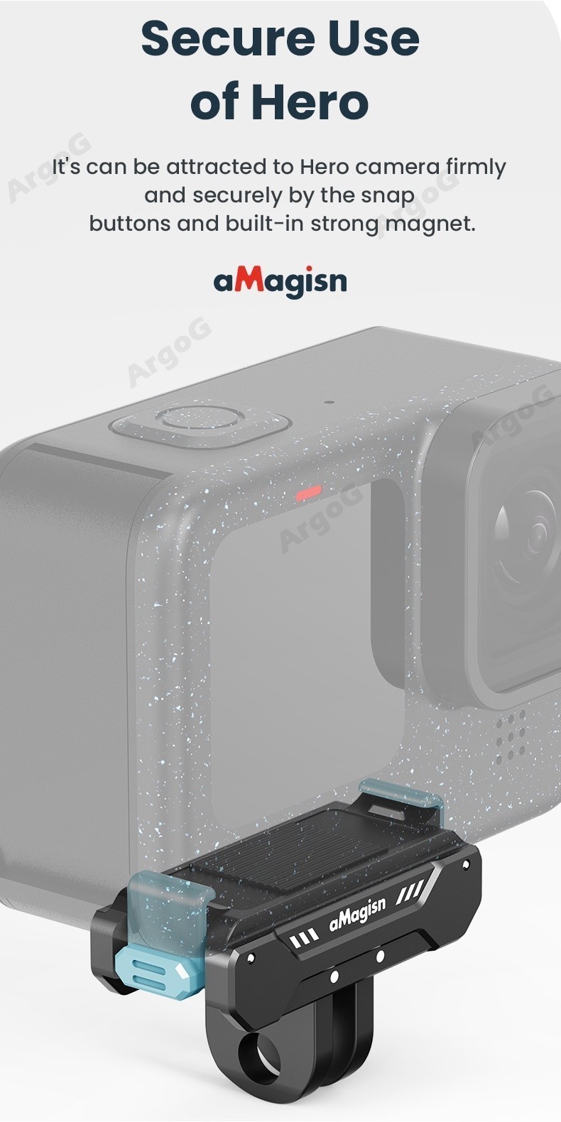 aMagisn Magnetic Quick Release Kit Compatible with GoPro Hero 12/11/10 ...