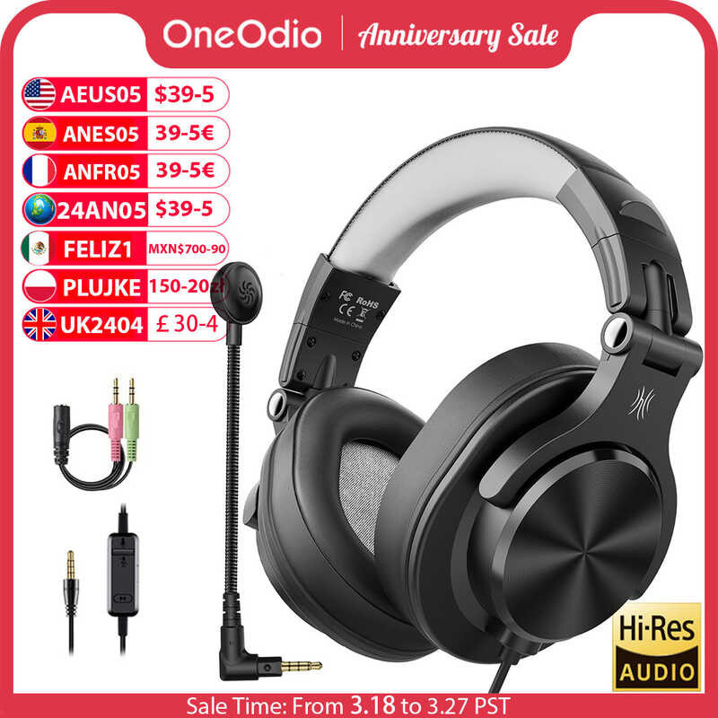 Oneodio 7 Computer Gaming Headset Na May Detachable Micro Wired Over ...