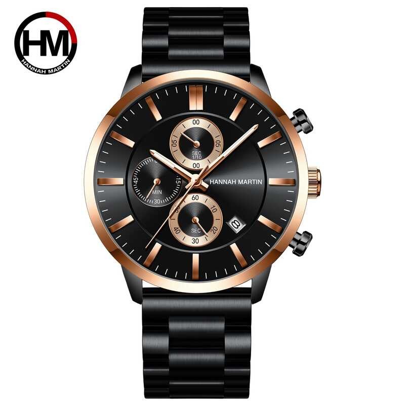 Hannah Martin Multi Functional Calendar Quartz Watch Ice Blue Fashion ...