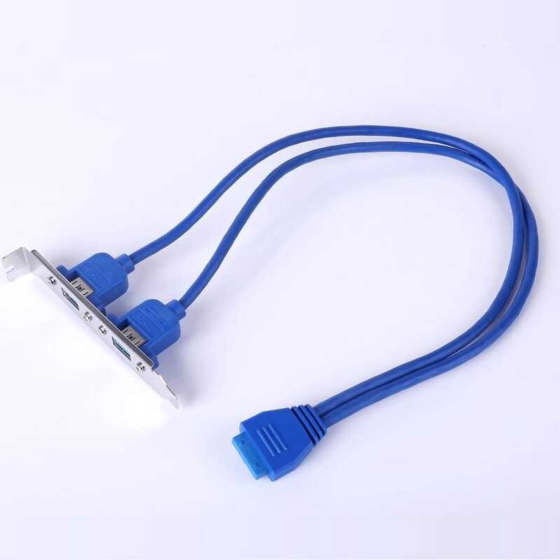 USB 3.0 rear chassis bay cable/motherboard USB 3.0 20 pin to dual USB 3 ...