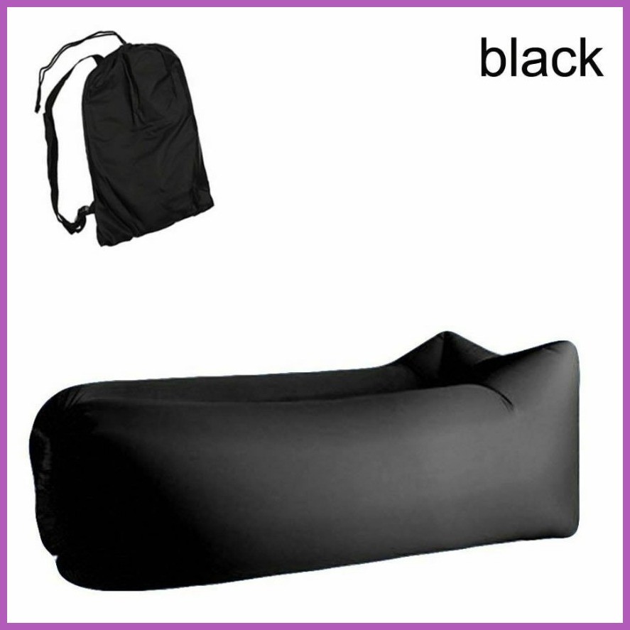 ♒ Inflatable Outdoor Sleeping Sofa Banana Sleeping Bag Portable Air Bed ...