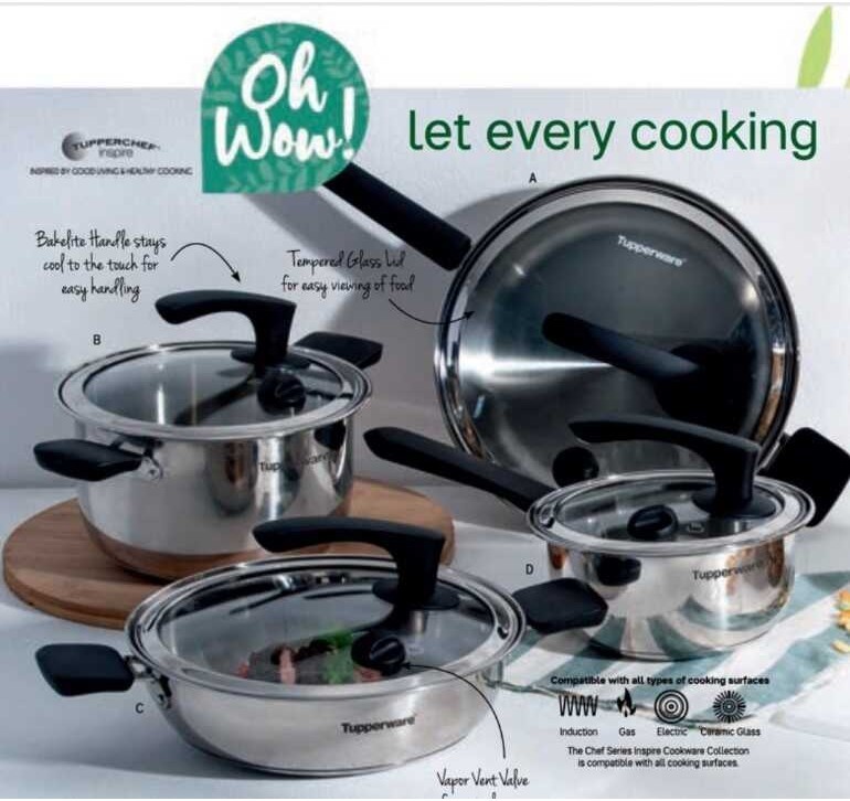 Tupperchef Inspired Cookware/Tupperware Brands | Shopee Philippines