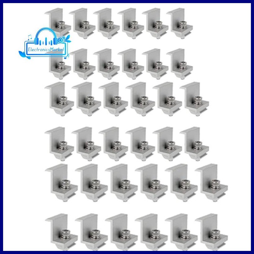 12 Piece Solar Module Bracket End Clamp, End Clamp, Side Clamp for PV ...