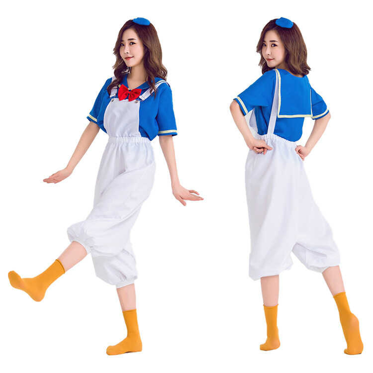 2024 new adult male and female cute duck cosplay sailor suit navy style ...