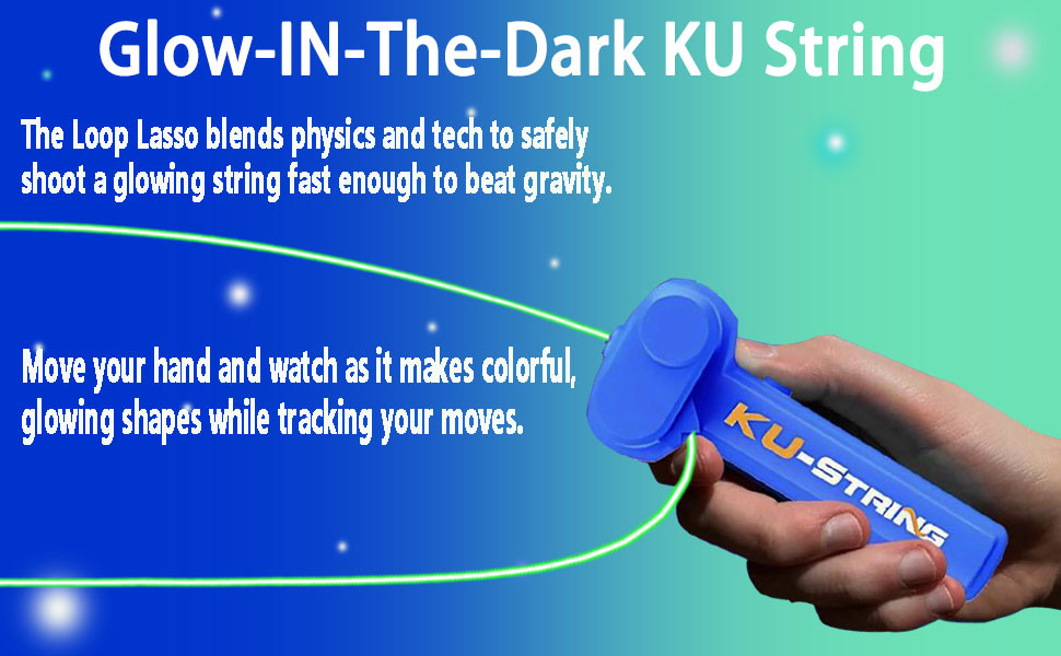 Loop Lasso Glow in The Dark String, Portable Rope Launcher Fidget Toy ...