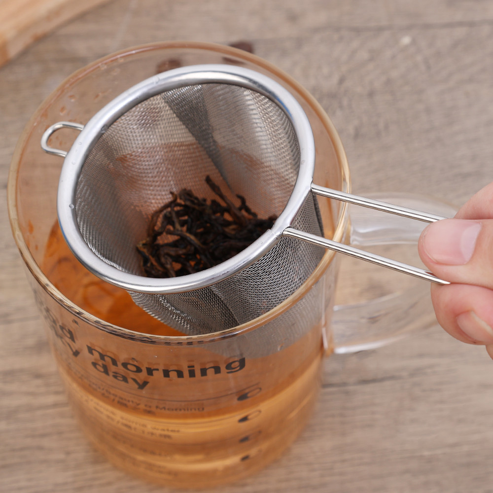 Stainless Steel Tea Strainer Coffee Herb Filter Diffuser Fine Mesh ...