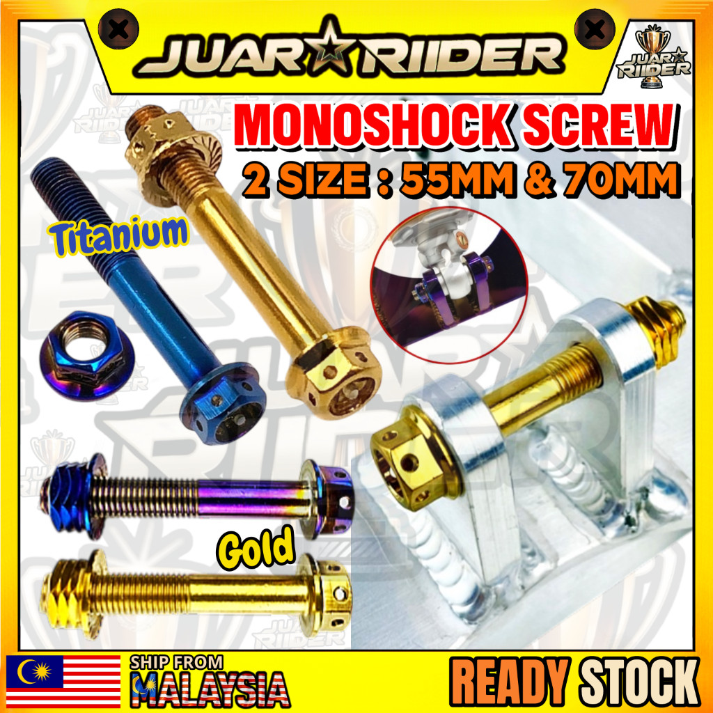 Monoshock Screw nut M10 55mm/70mm Titanium/Gold Y15 Y16 LC135 RS150 ...