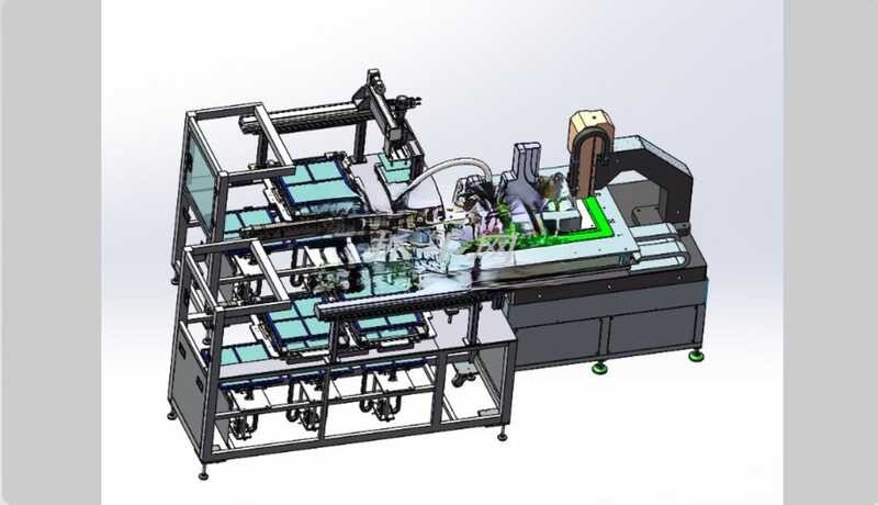FPC automatic loading and unloading equipment 3D drawing printing SW model CAD equipment machin ...