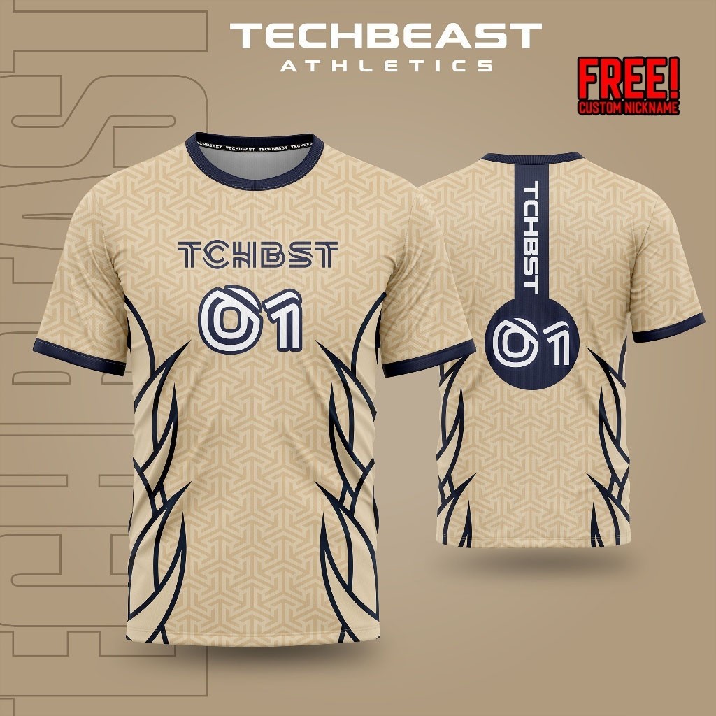 Razor Khaki T-shirt Full Sublimation Jersey Techbeast ( CUSTOM NAME + NUMBER ) | Shopee Philippines