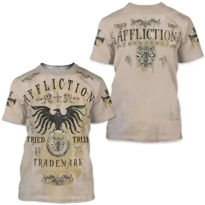 Vintage Archaic By Affliction Colisson Men's T-Shirt 3D Print O-neck T ...