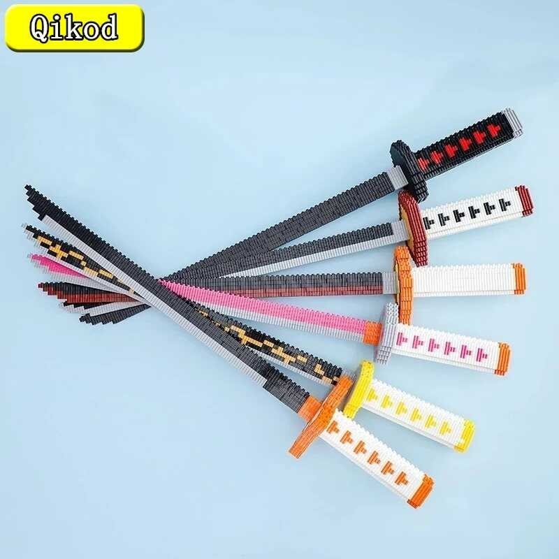 Mini Simulation Anime Katana Model Building Block Toy Demon Slayer ...