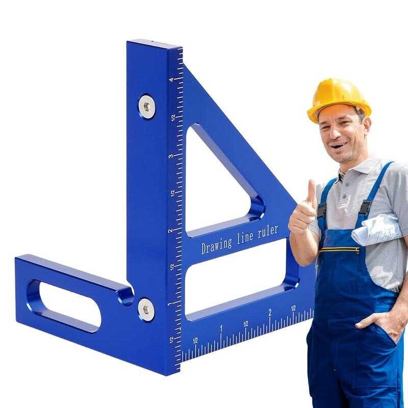 3D Multi-Angle Measuring Ruler 45/90 Degree Triangle Ruler Scriber ...