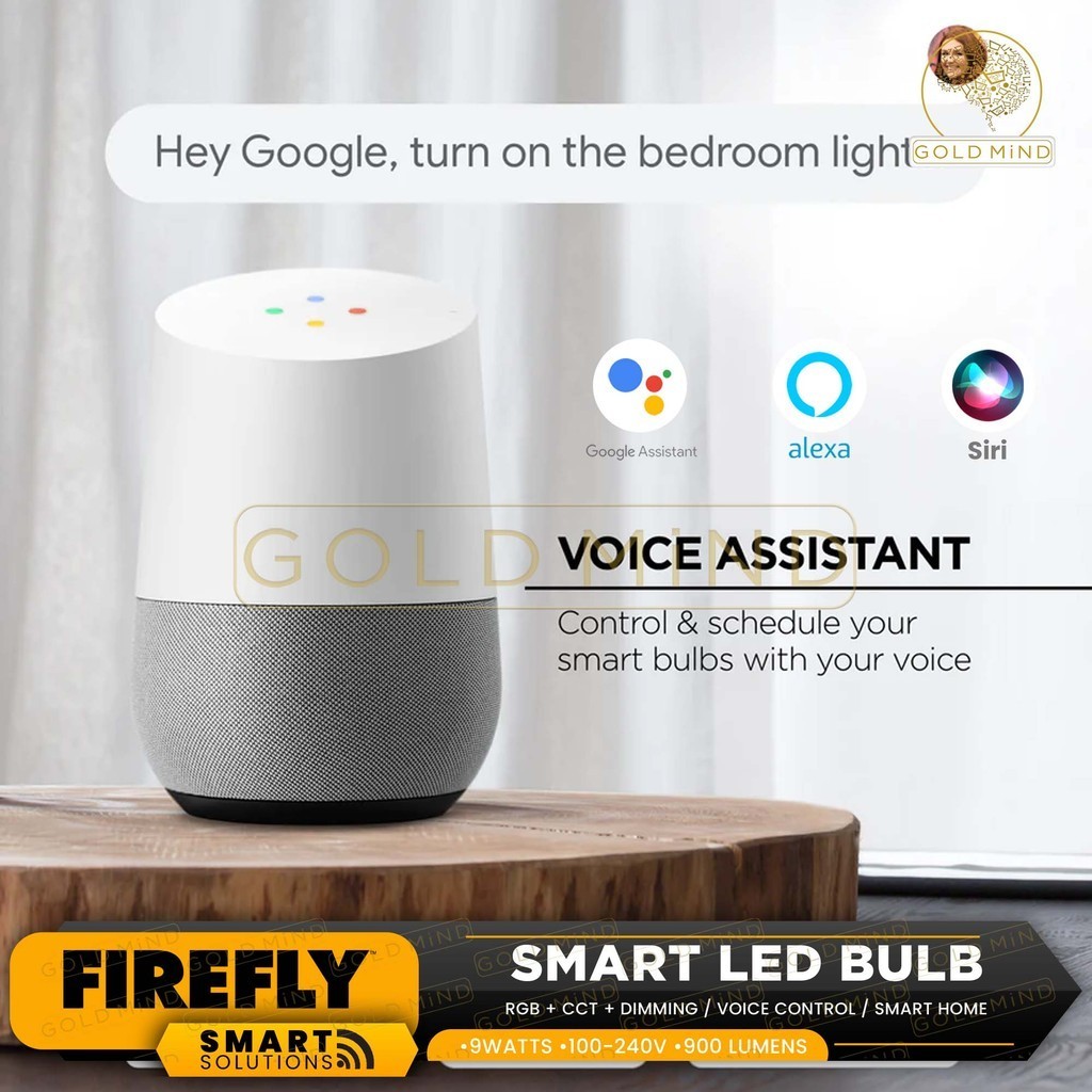 Firefly Smart Solutions LED Bulb (RGB + CCT + DIMMING) Voice Control ...