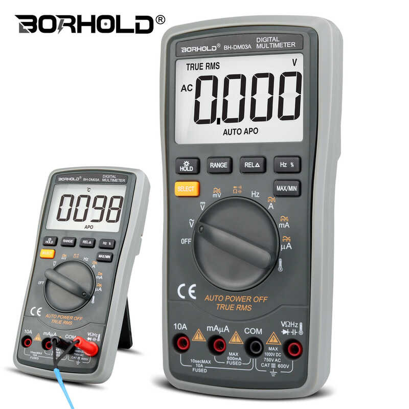 Borhold BH-DM03A Smart Digital Multimeter True RMS AC/DC Ammeter Volt ...
