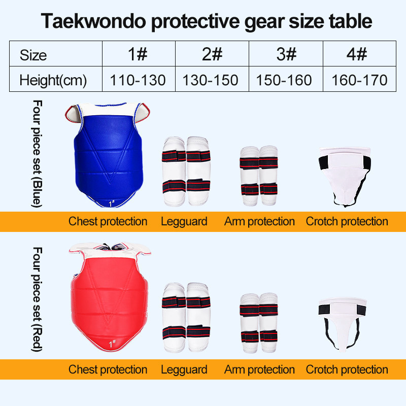 Taekwondo Armor Kids Body Armor Protective Suit Helmet Head Guard ...