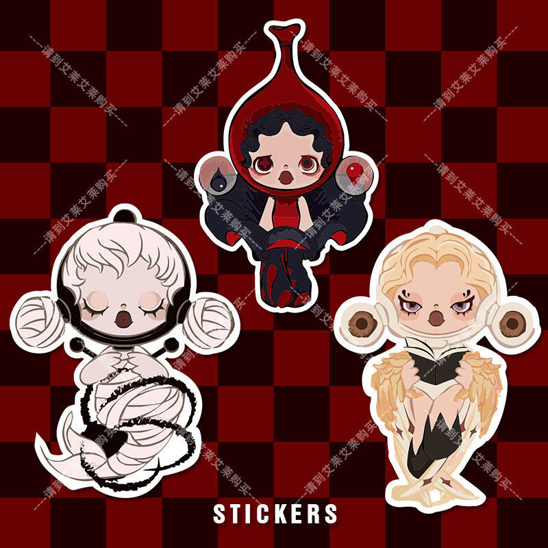 Pop Mart SKULLPANDA Comic Collection Series Car Stickers Car Scratches ...