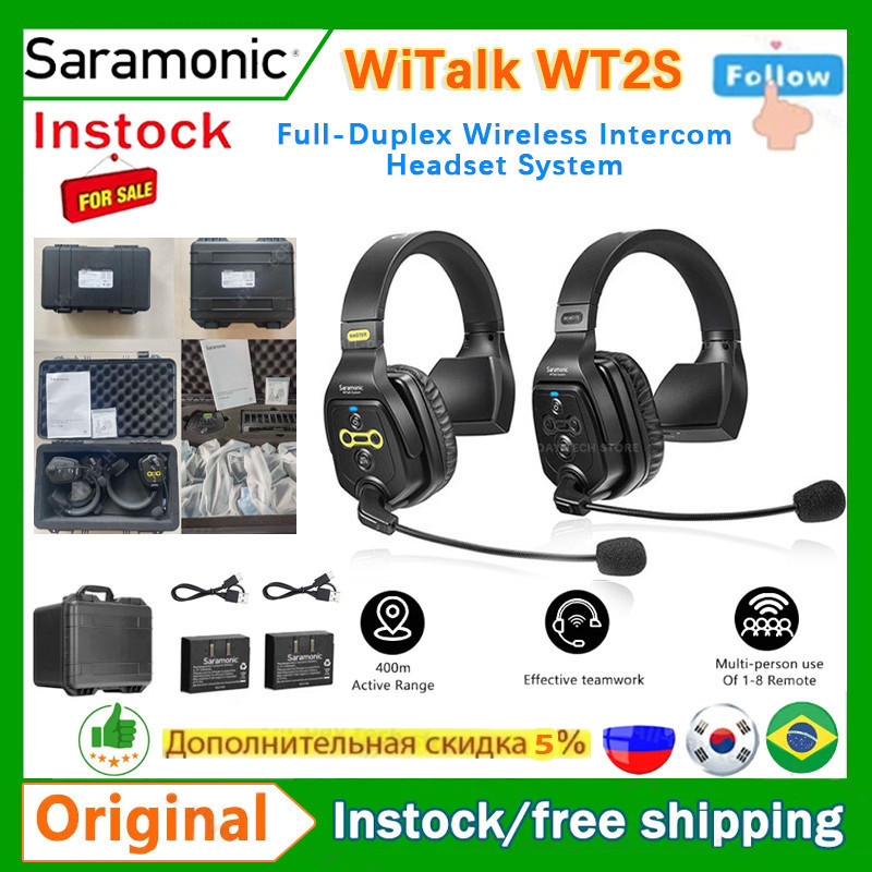Saramonic WiTalk WT2S Full-Duplex Wireless Intercom Communication ...