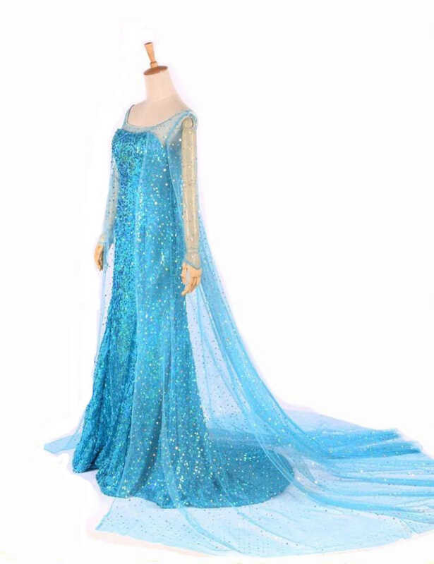 LY Queen Princess Adult Women Tail Party Dress Costume Dresses Blue Bg ...