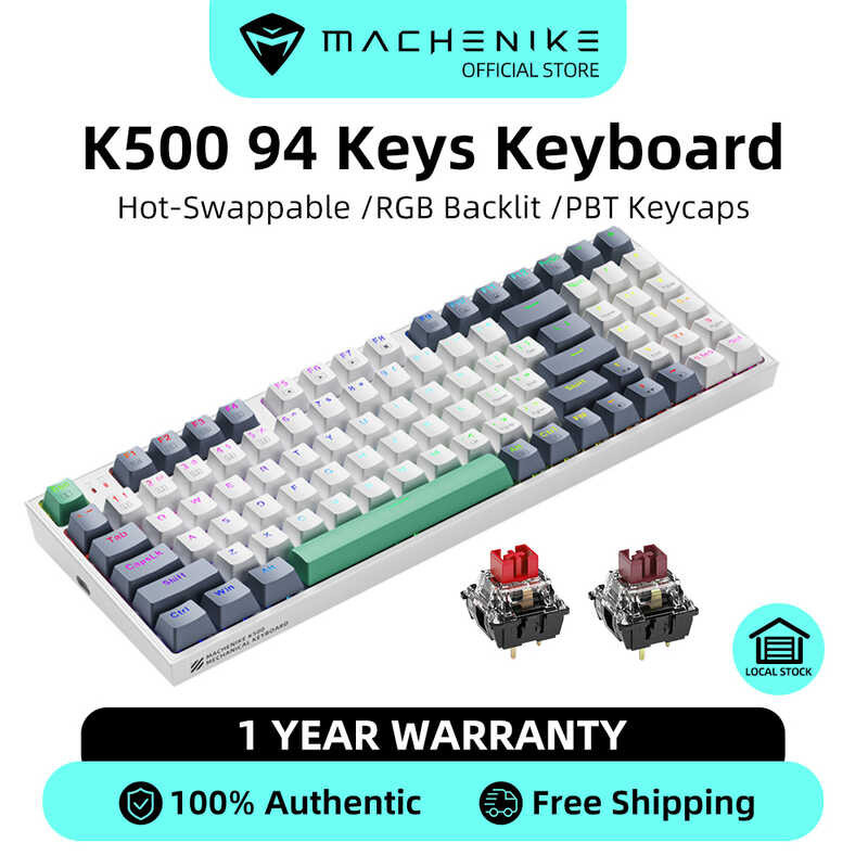 The K500 Mechanical Keyboard RGB Backlit Hot-Swappable Wired Keyboard ...