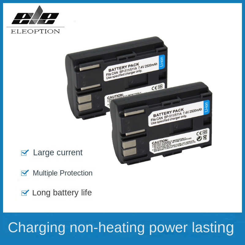 2500mAh Camera Battery BP-511 BP-511A BP511A BP 511A For Canon EOS 40D ...