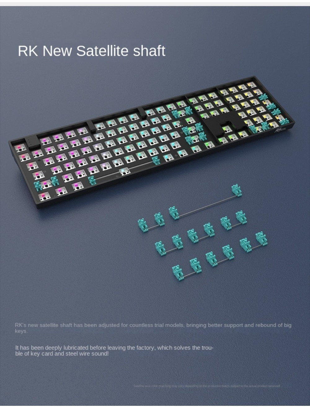 Royal Kludge RK108 Keyboard Mechanical 100% Layout RGB Bluetooth 3-mode ...