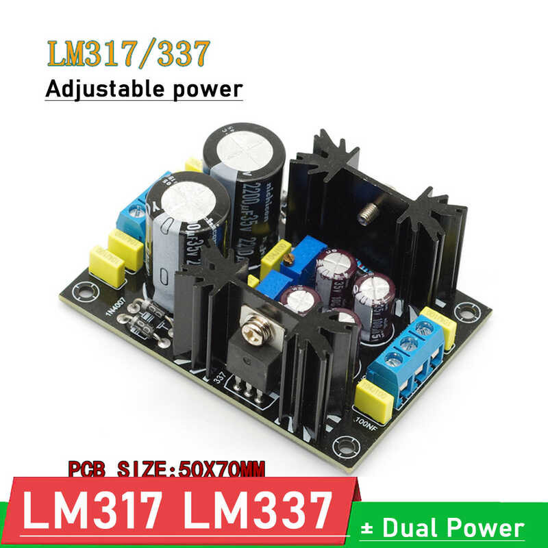Ac-Dc B Lm317 Lm337 Adjustable Voltage Regulator Ply Positive Negative ...