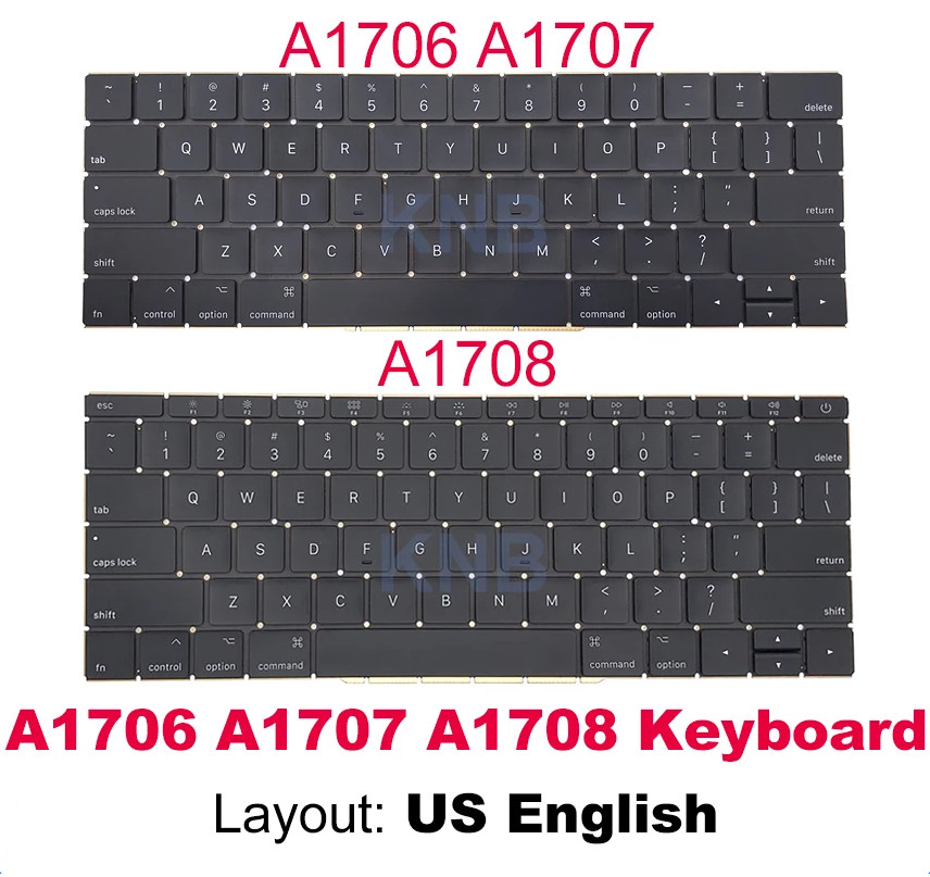 New For Macbook Pro Retina 13 "15" A1706 A1707 A1708 US Keyboard ...