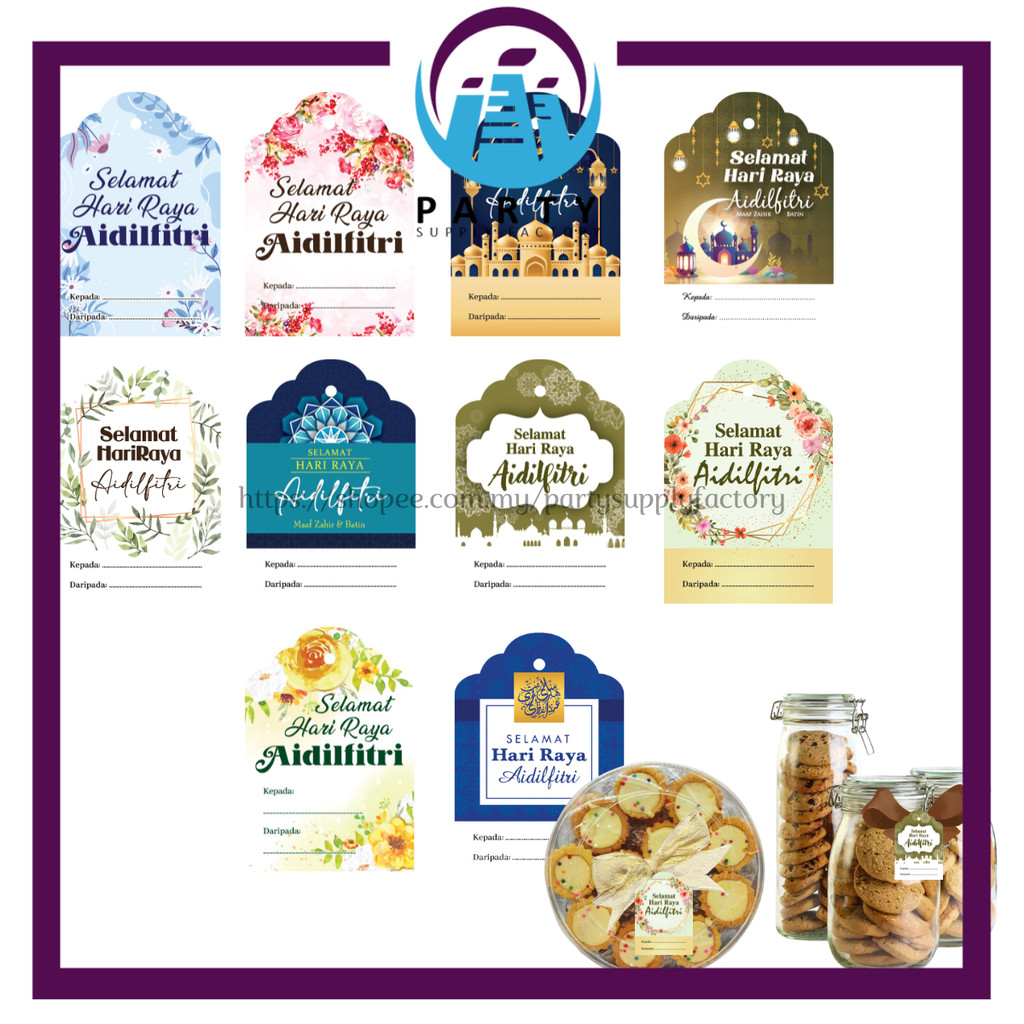 10PCS TAGGING CARD FOR HARI RAYA / HARI RAYA CARD / LABEL TAG HARI RAYA ...