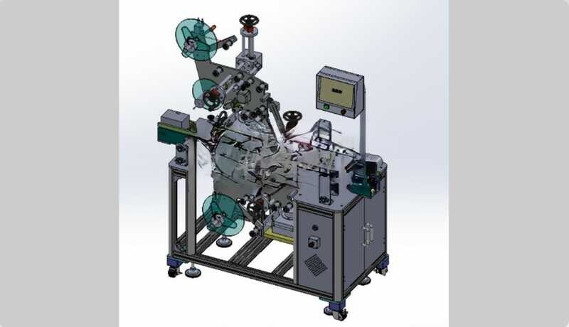 Fully automatic labeling machine drawings CAD equipment 3D models Non ...