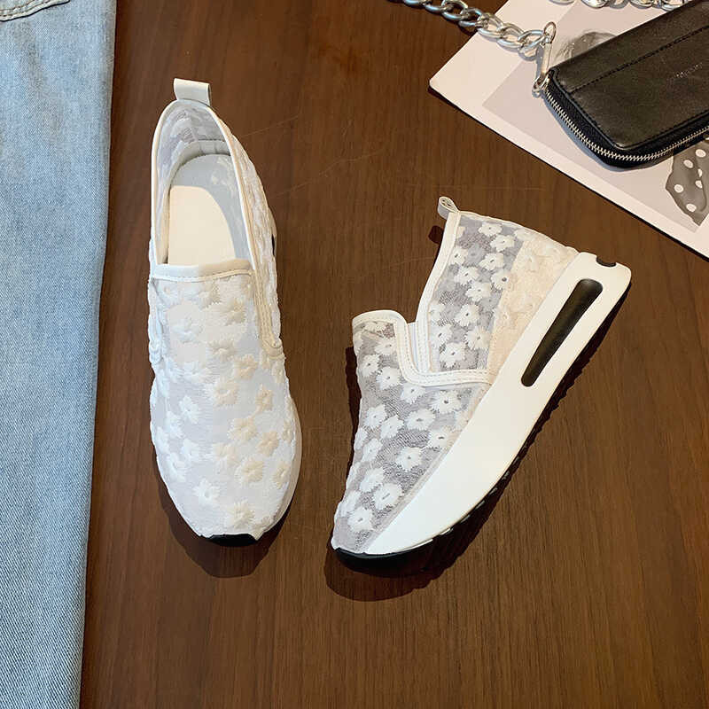 Bagong itinatago na Wedge Sneakers Kababaihang Gold Sier Kababaihang ...