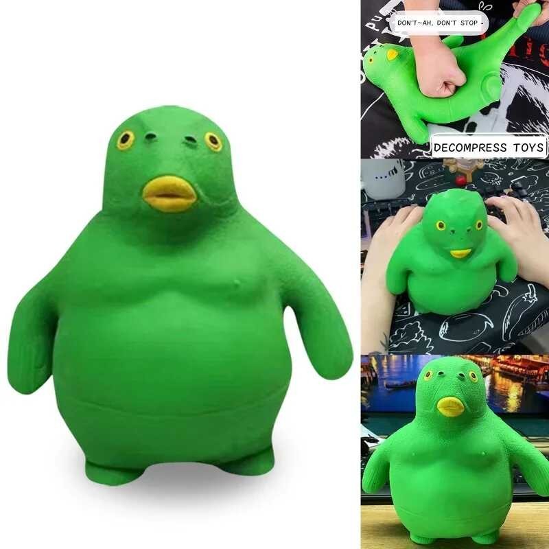 Giant Spongy Squishy Fidget Green Dumb Head Fish Antistress For Adult ...