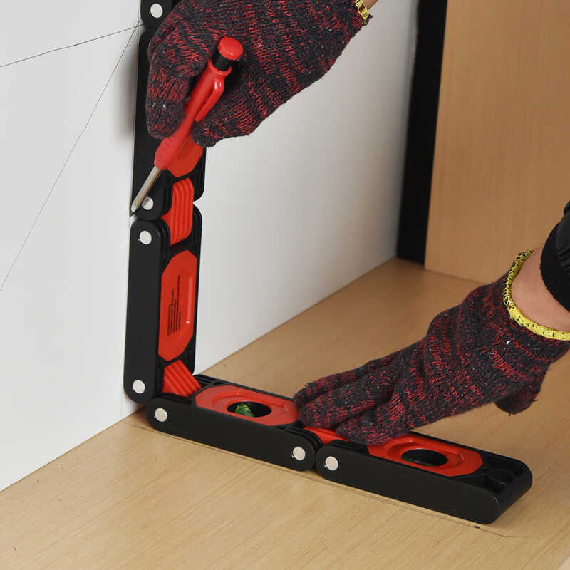 U50 Foldable Level Ruler Accurate Magnetic Level Meter Multi-function ...